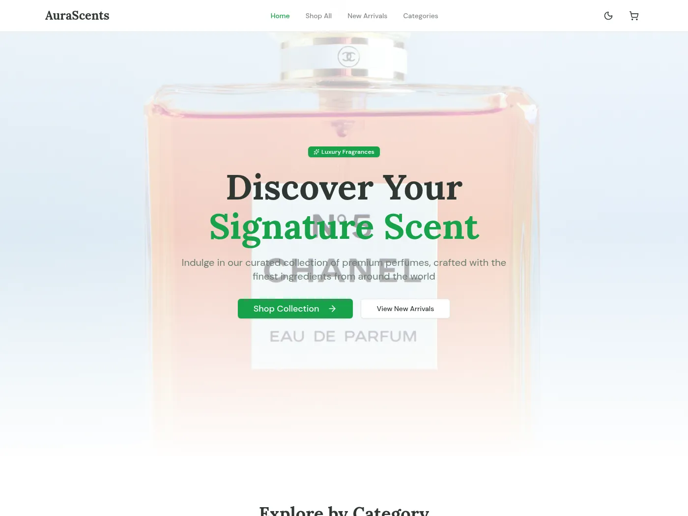 AuraScents E-Commerce UI
