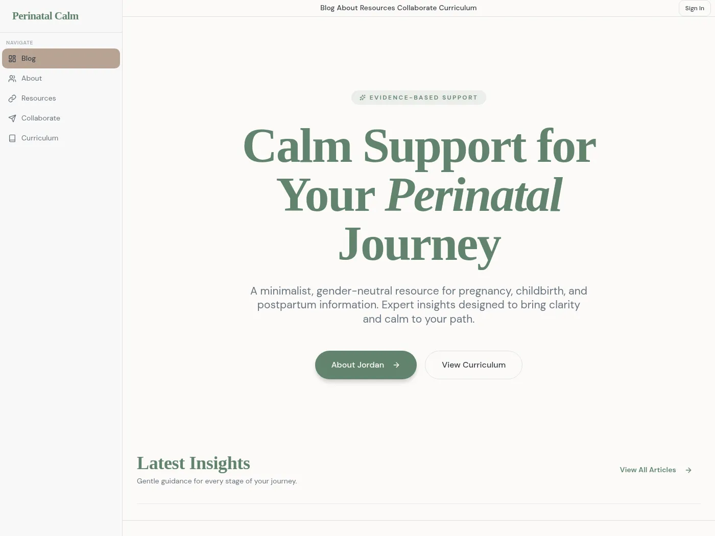 Perinatal Calm Blog