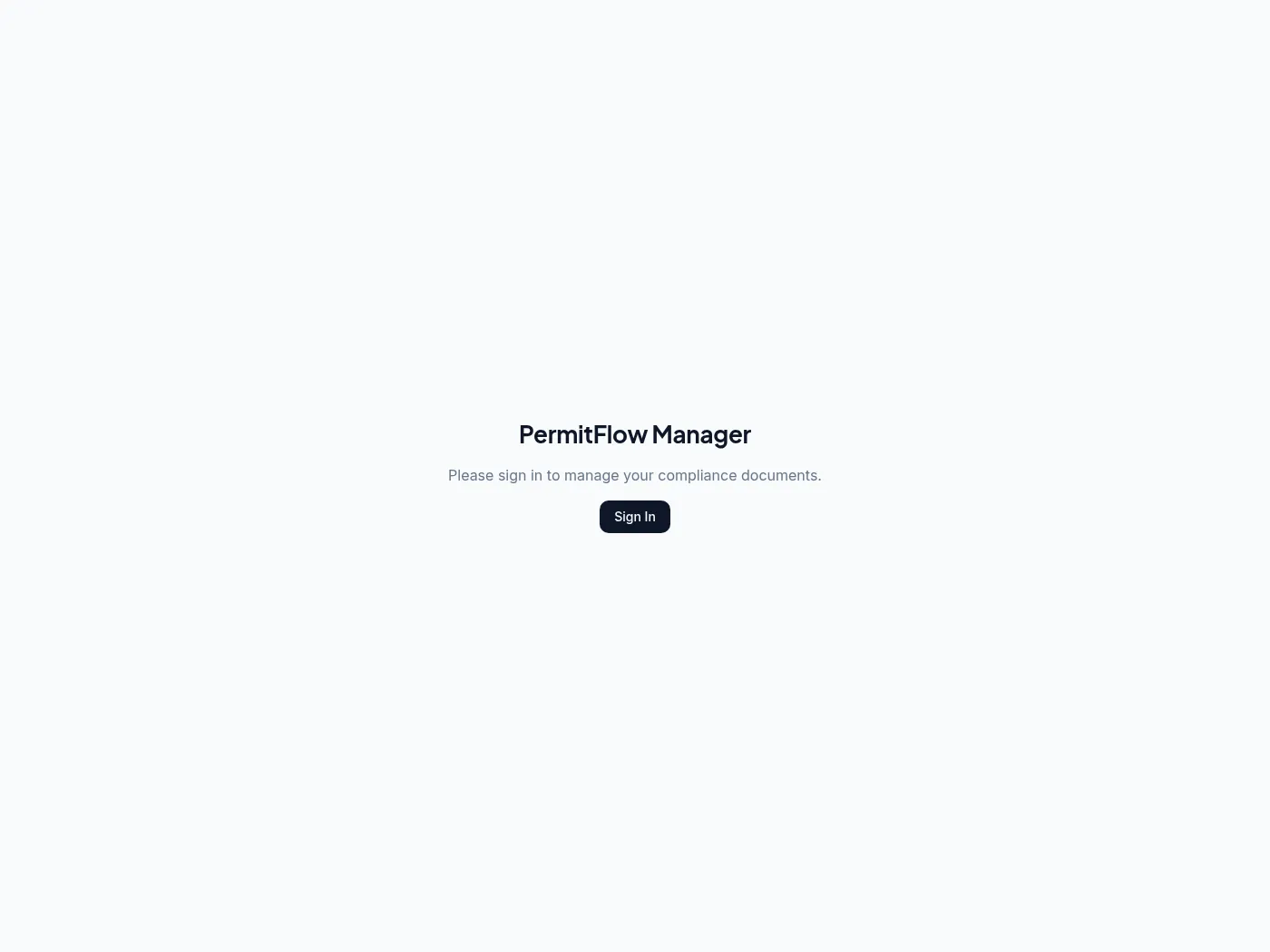 PermitFlow Manager