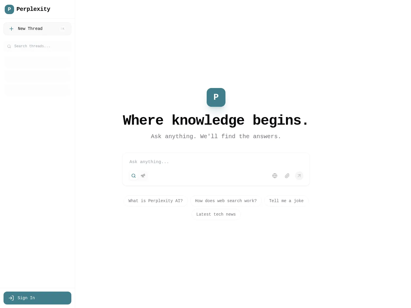 Perplexity AI Clone