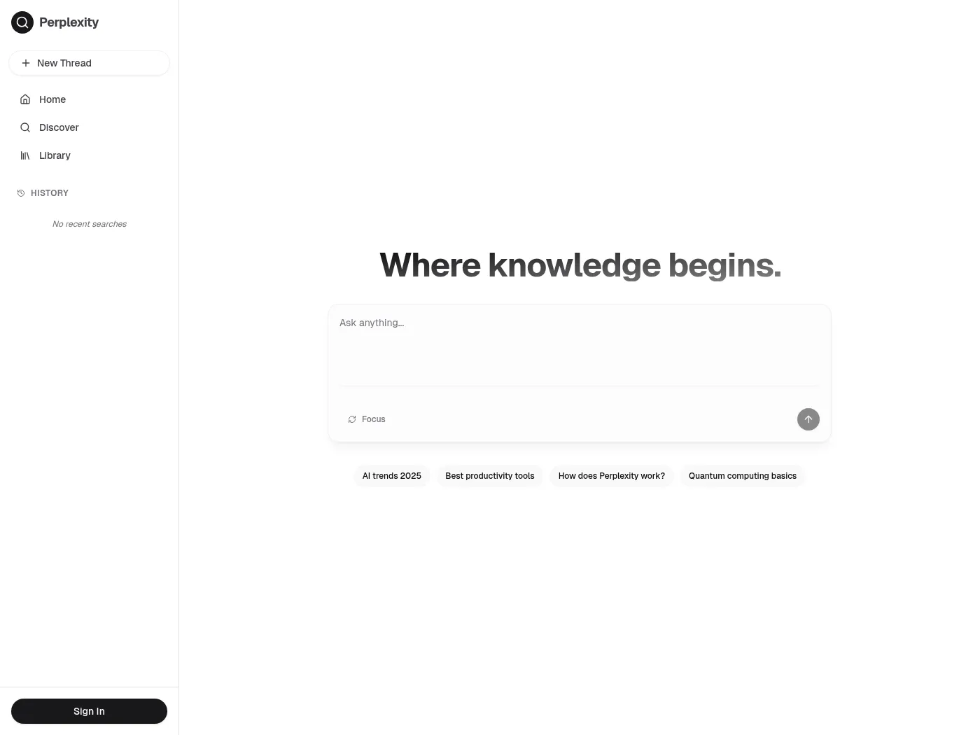 Perplexity AI Clone