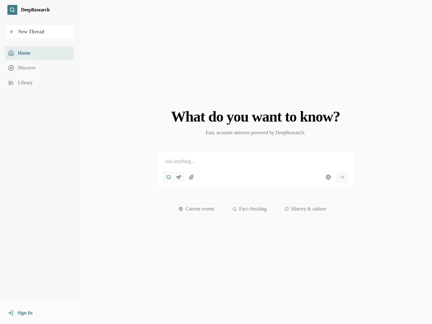 Perplexity DeepResearch Clone