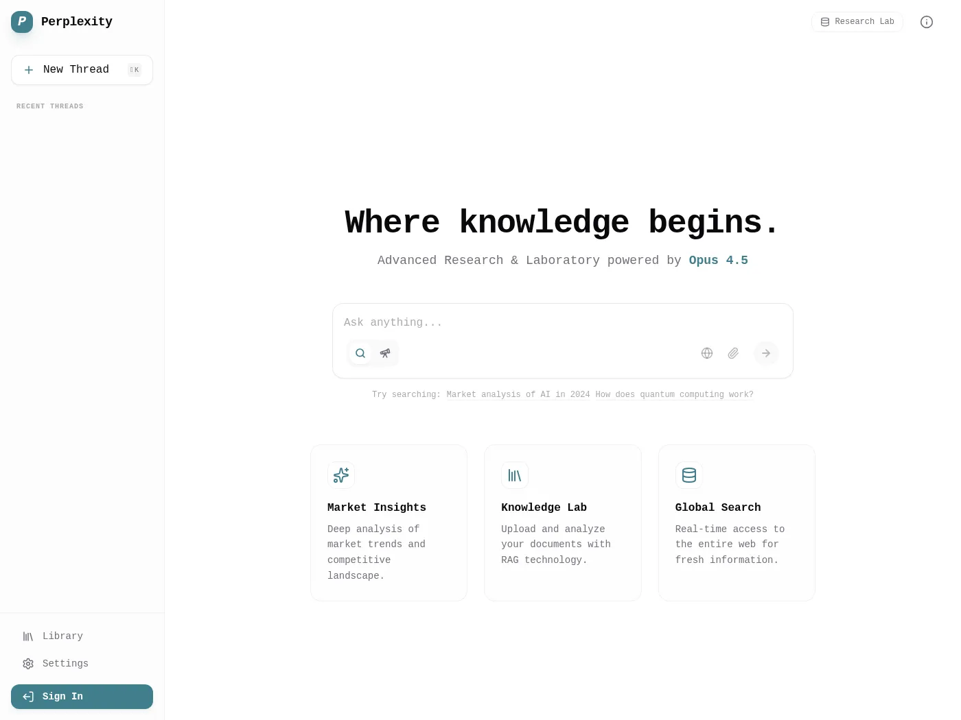 Perplexity Research Clone