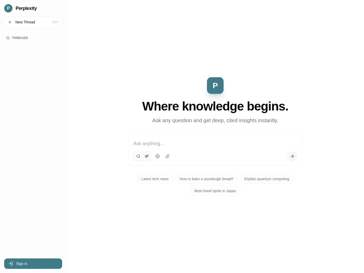 Perplexity AI Clone