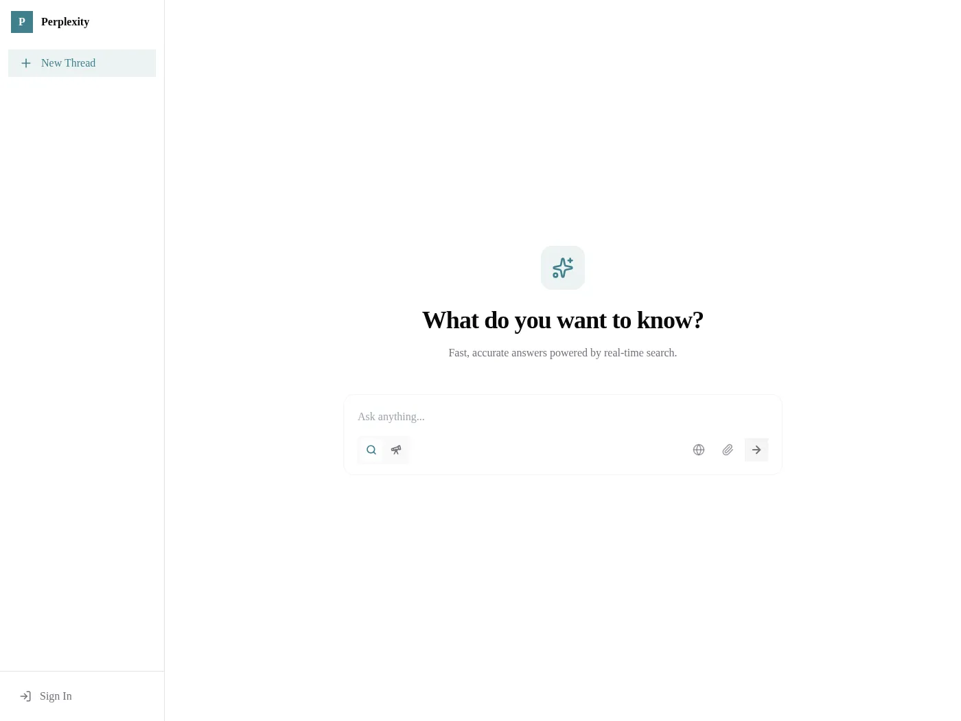 Perplexity Clone Site