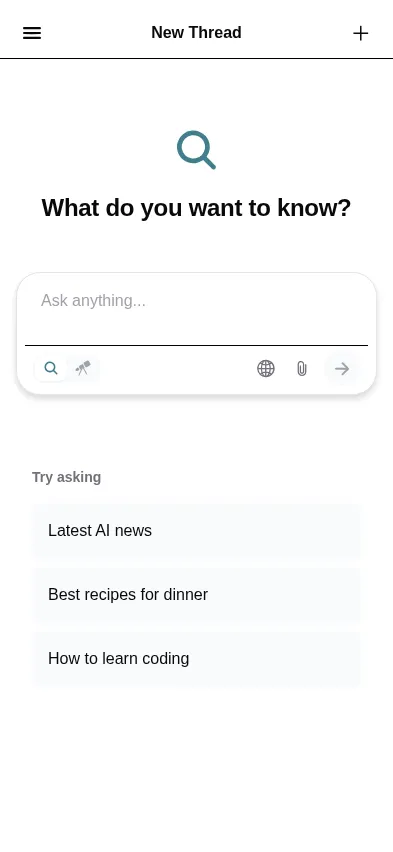 Perplexity Mobile Clone
