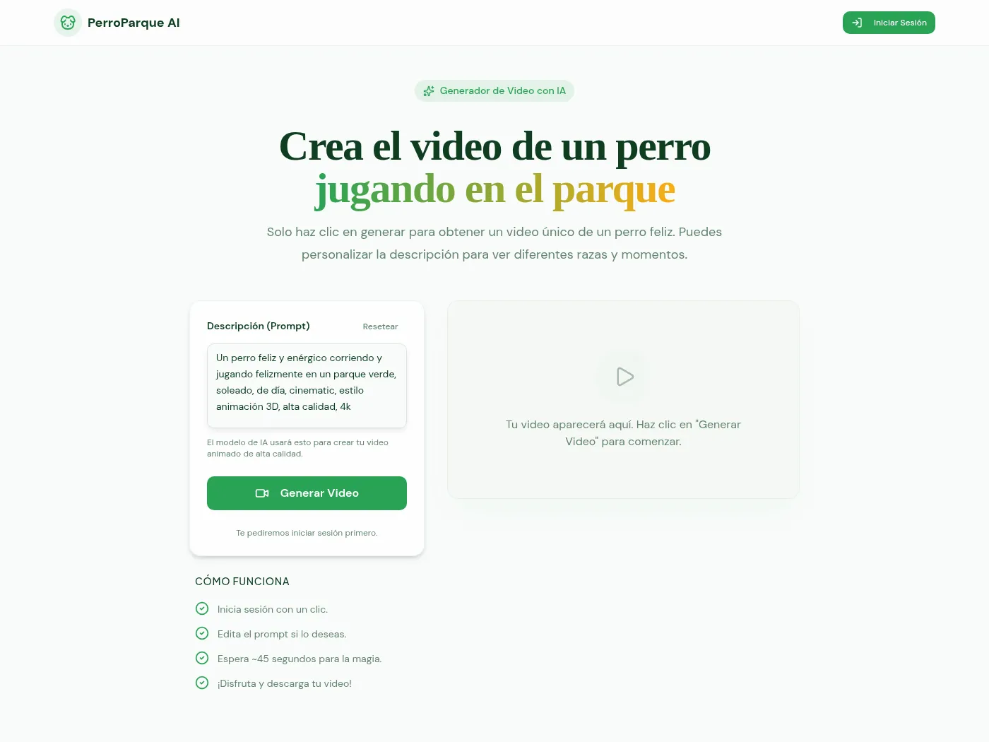 Perro en el Parque Video