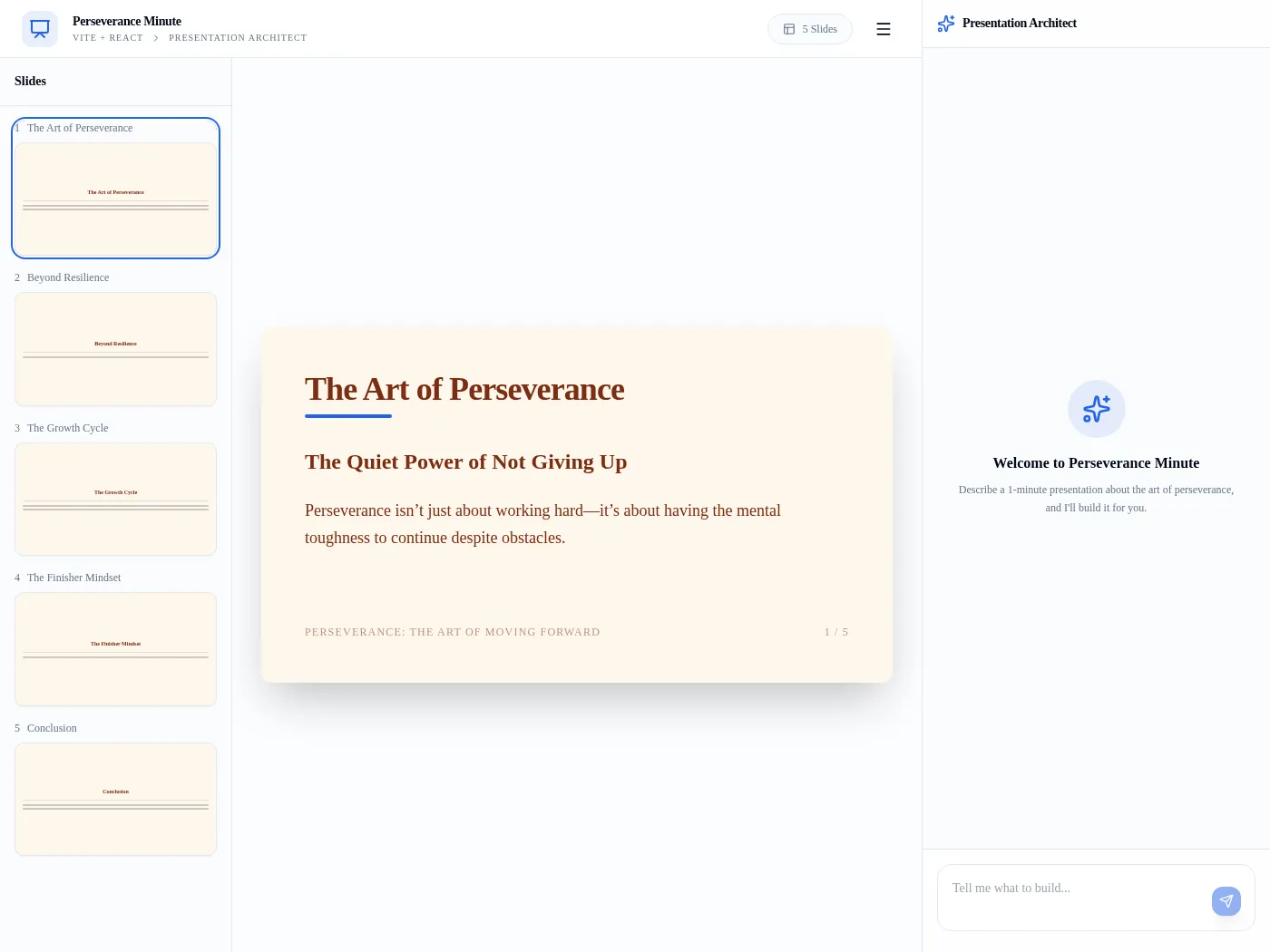 Perseverance Minute