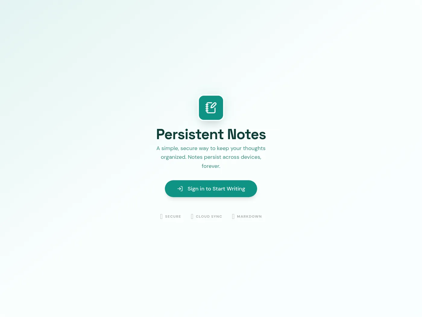 Persistent HTML Note App