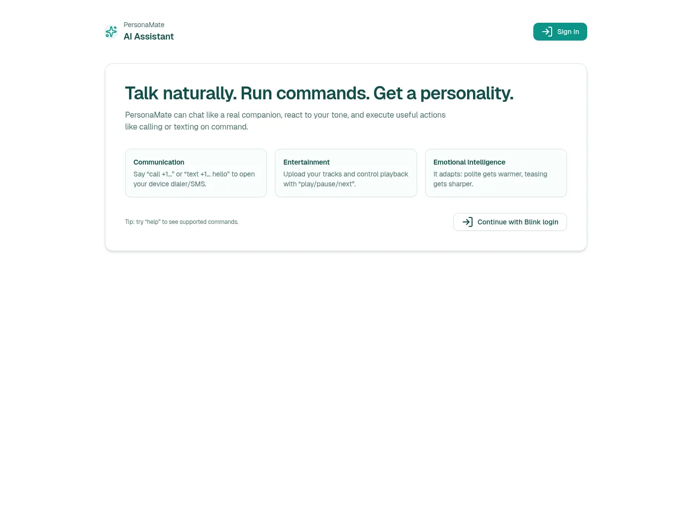 PersonaMate AI Assistant