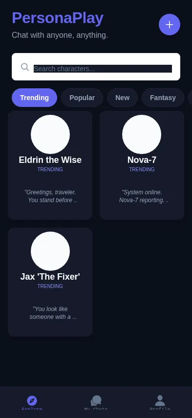 PersonaPlay AI Chat