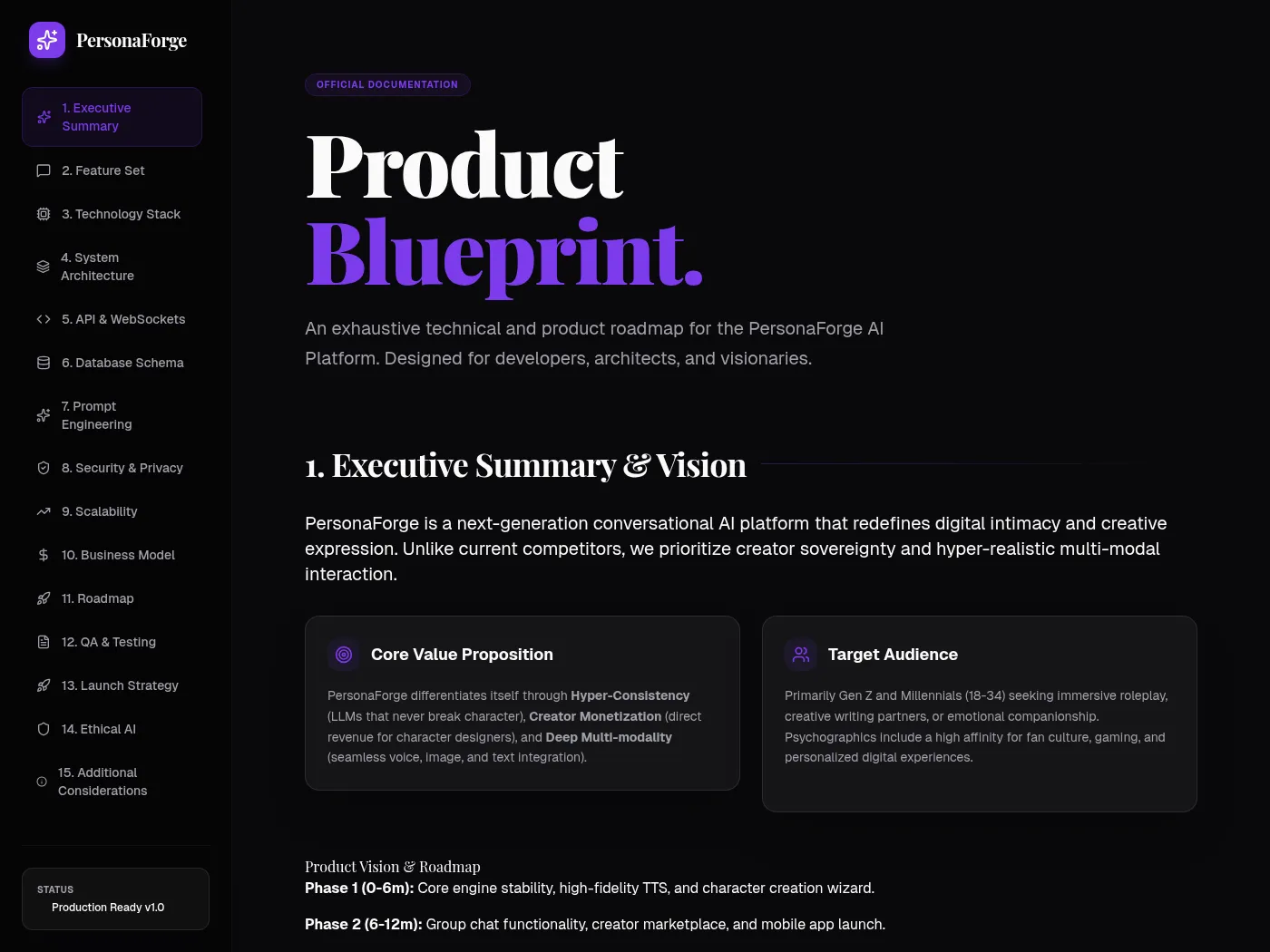 PersonaForge AI Platform