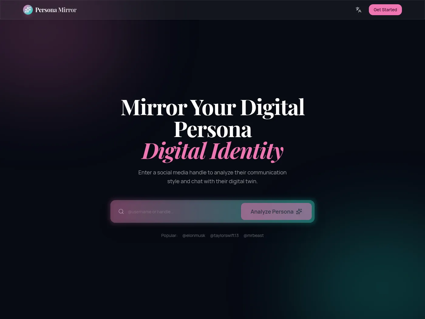 Persona Mirror Chatbot