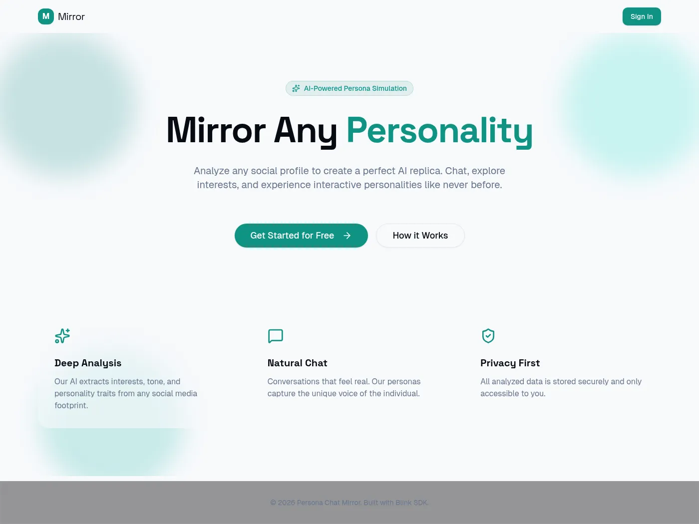 Persona Chat Mirror