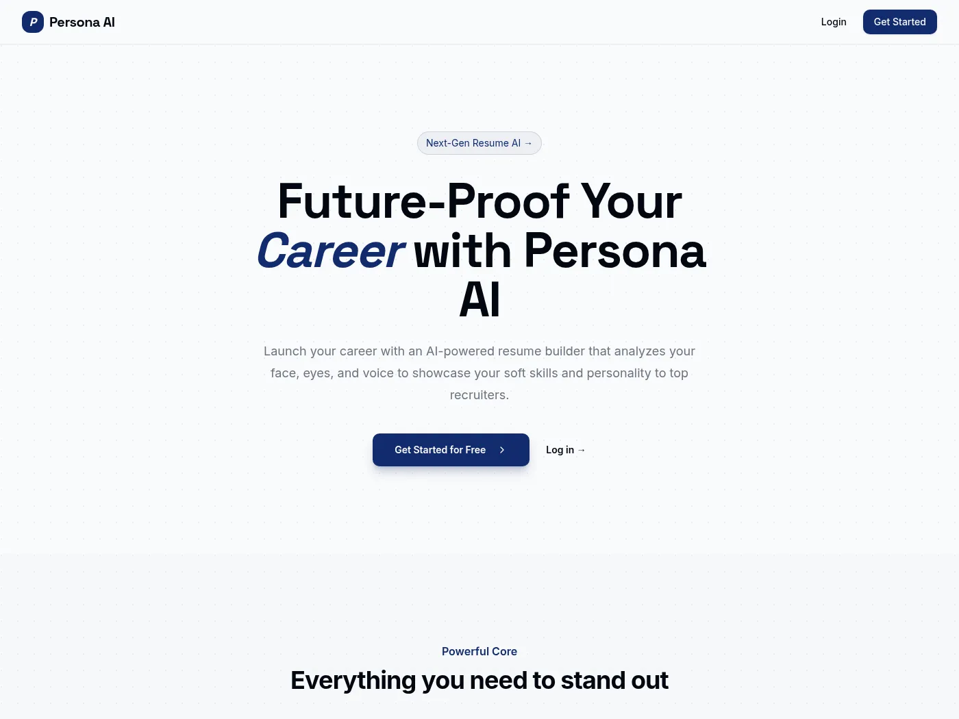 Persona AI Resume Builder