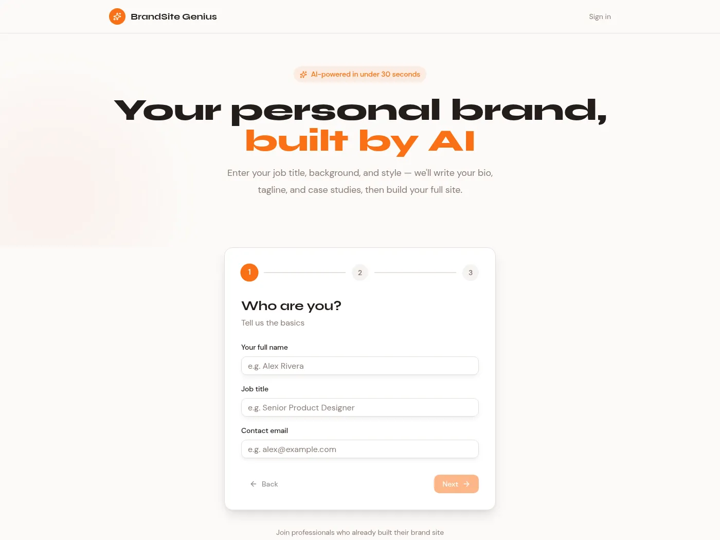 BrandSite Genius