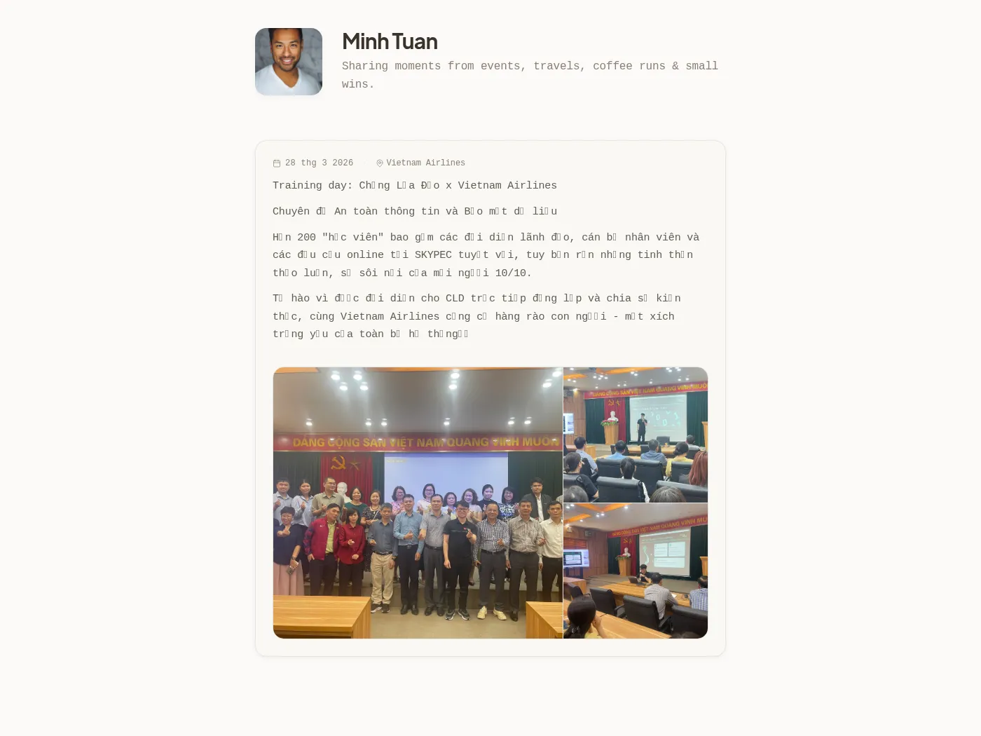Minimalist Personal Feed
