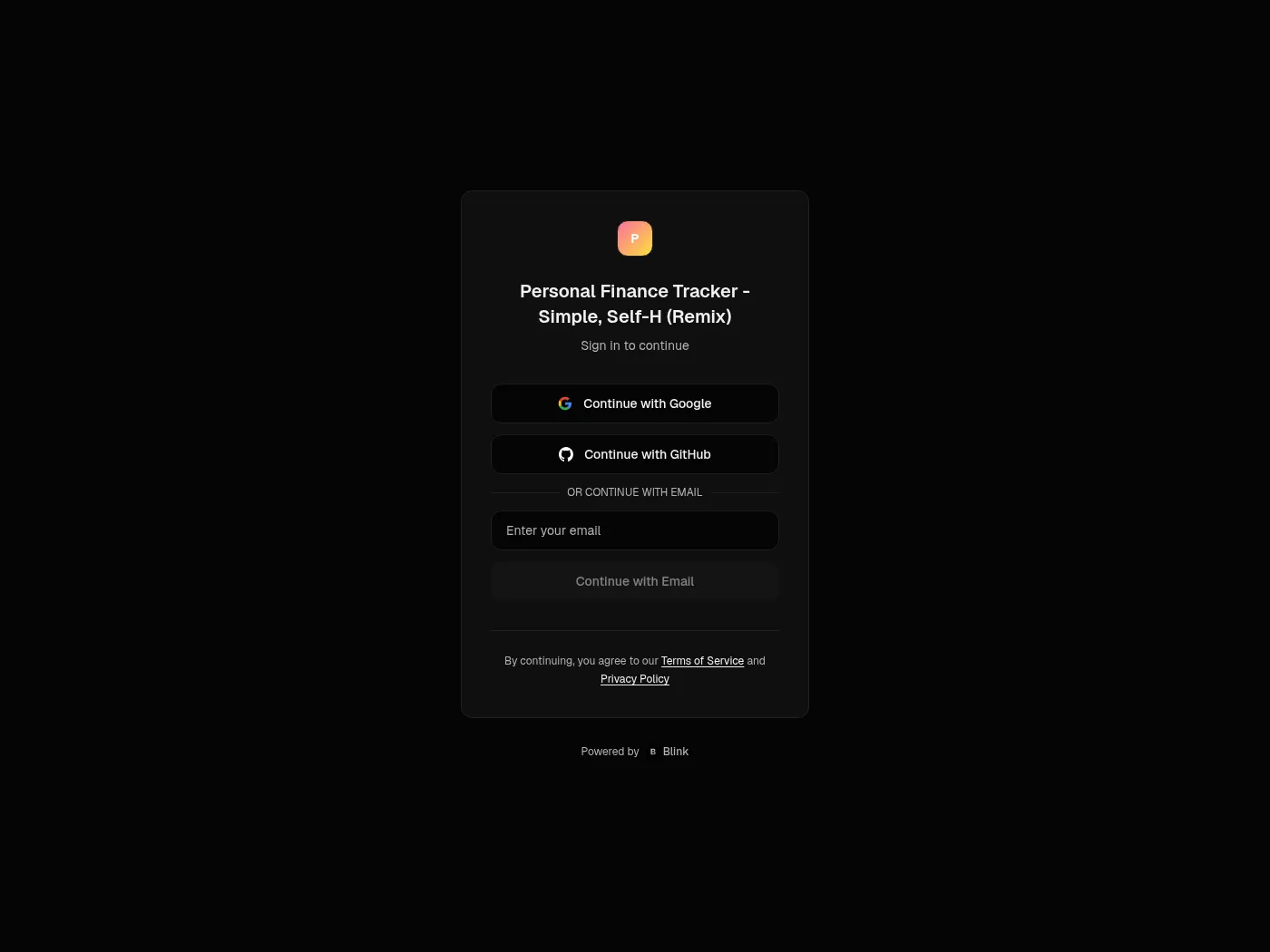 Personal Finance Tracker - Simple, Self-H (Remix)