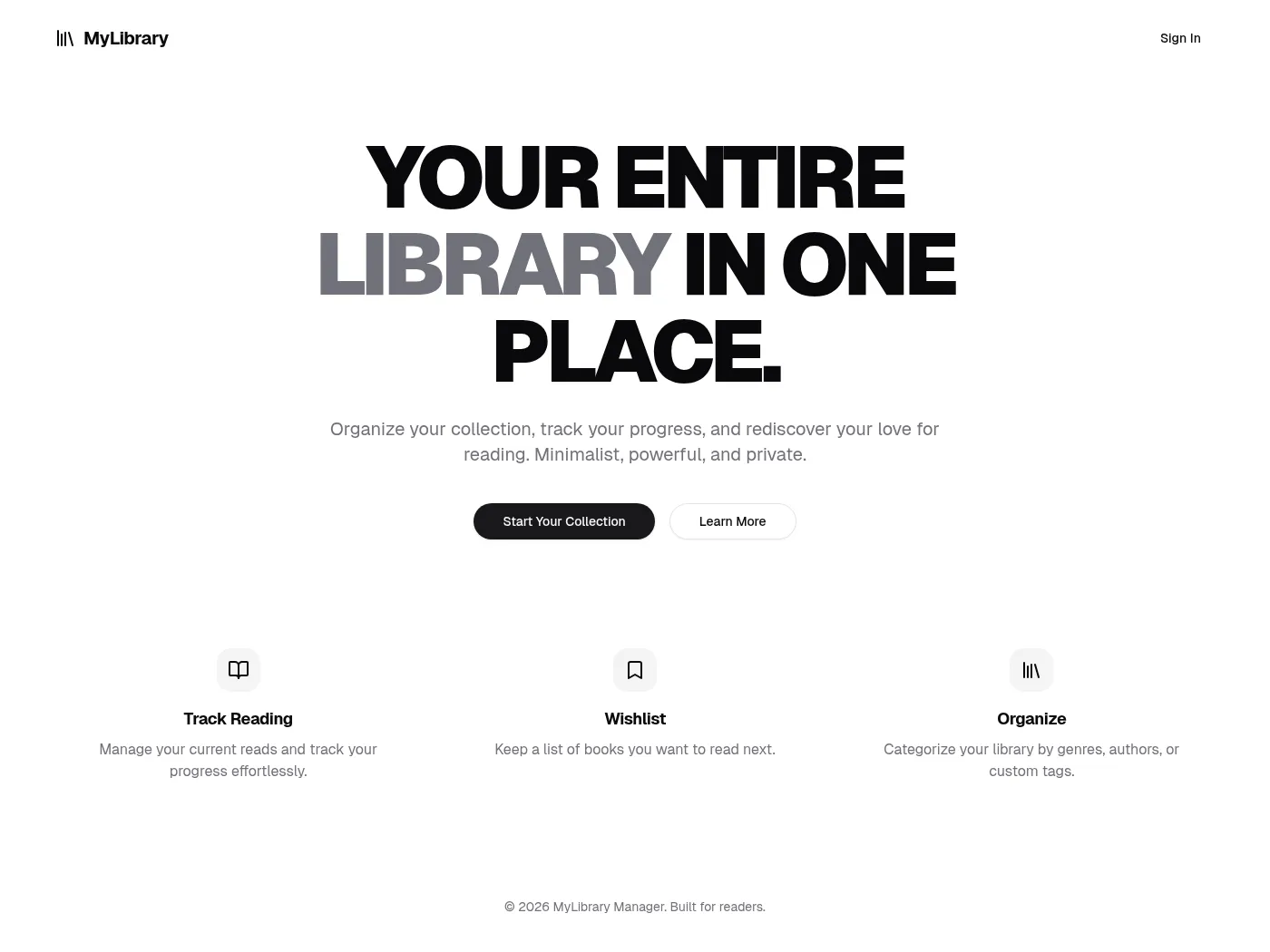 MyLibrary Manager
