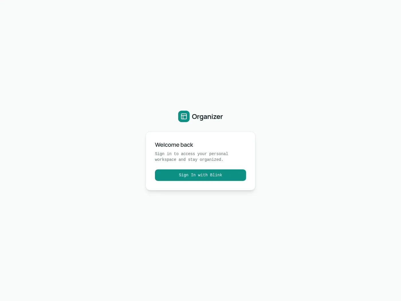 Personal Organizer App