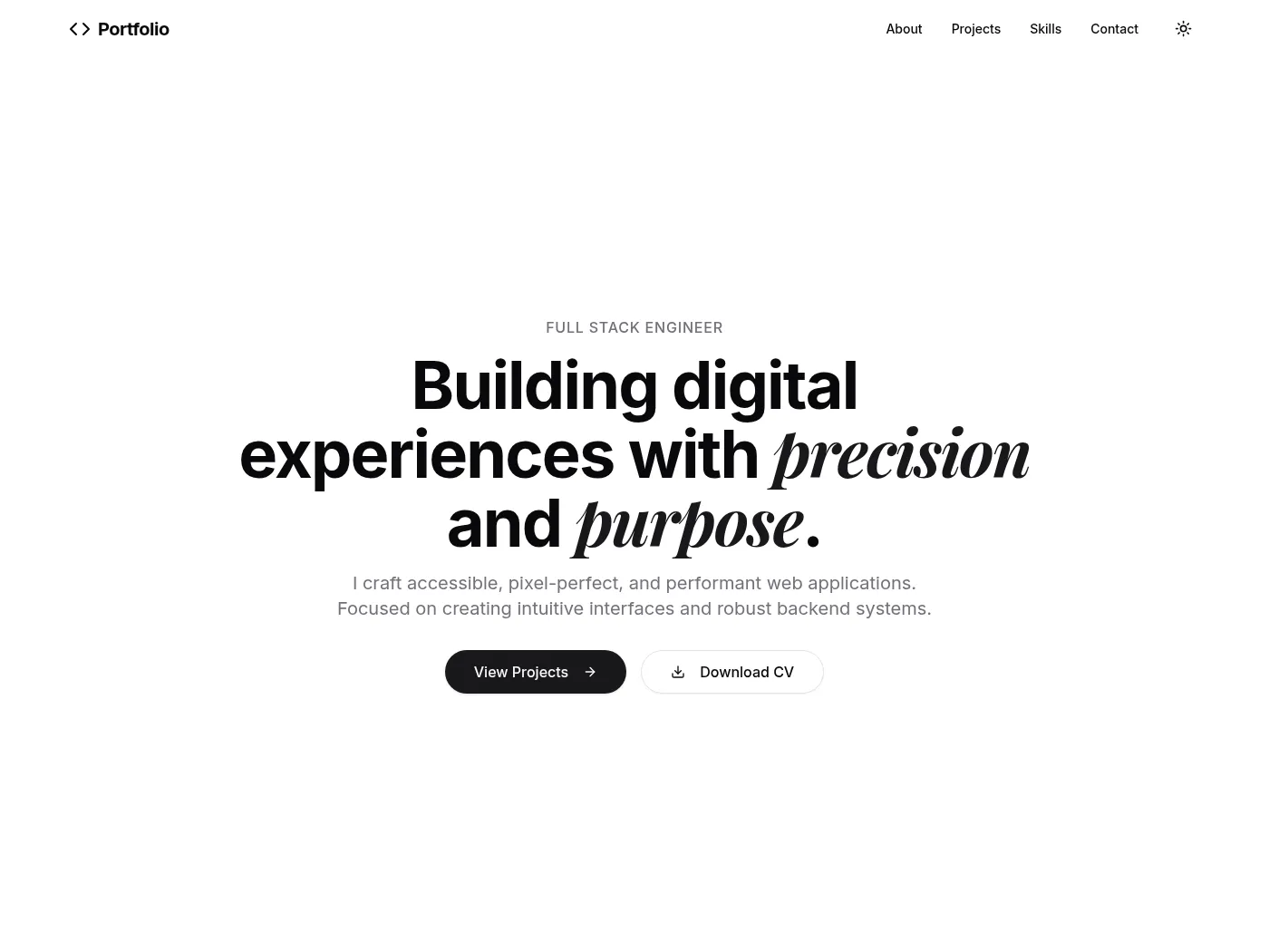 Personal Portfolio Site