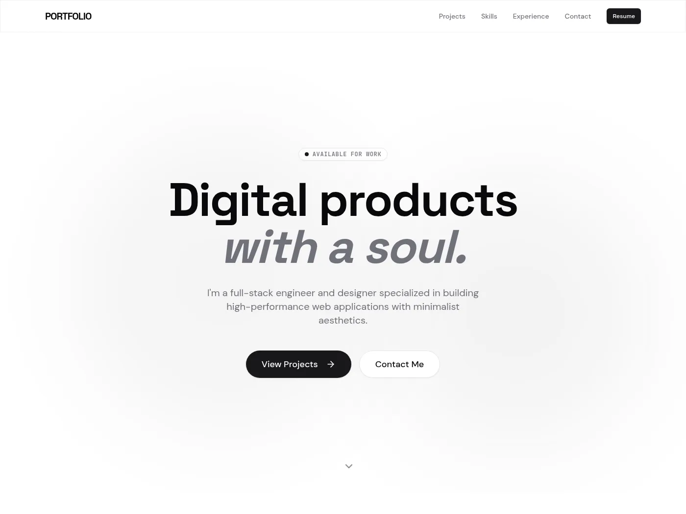 Sleek Portfolio Site