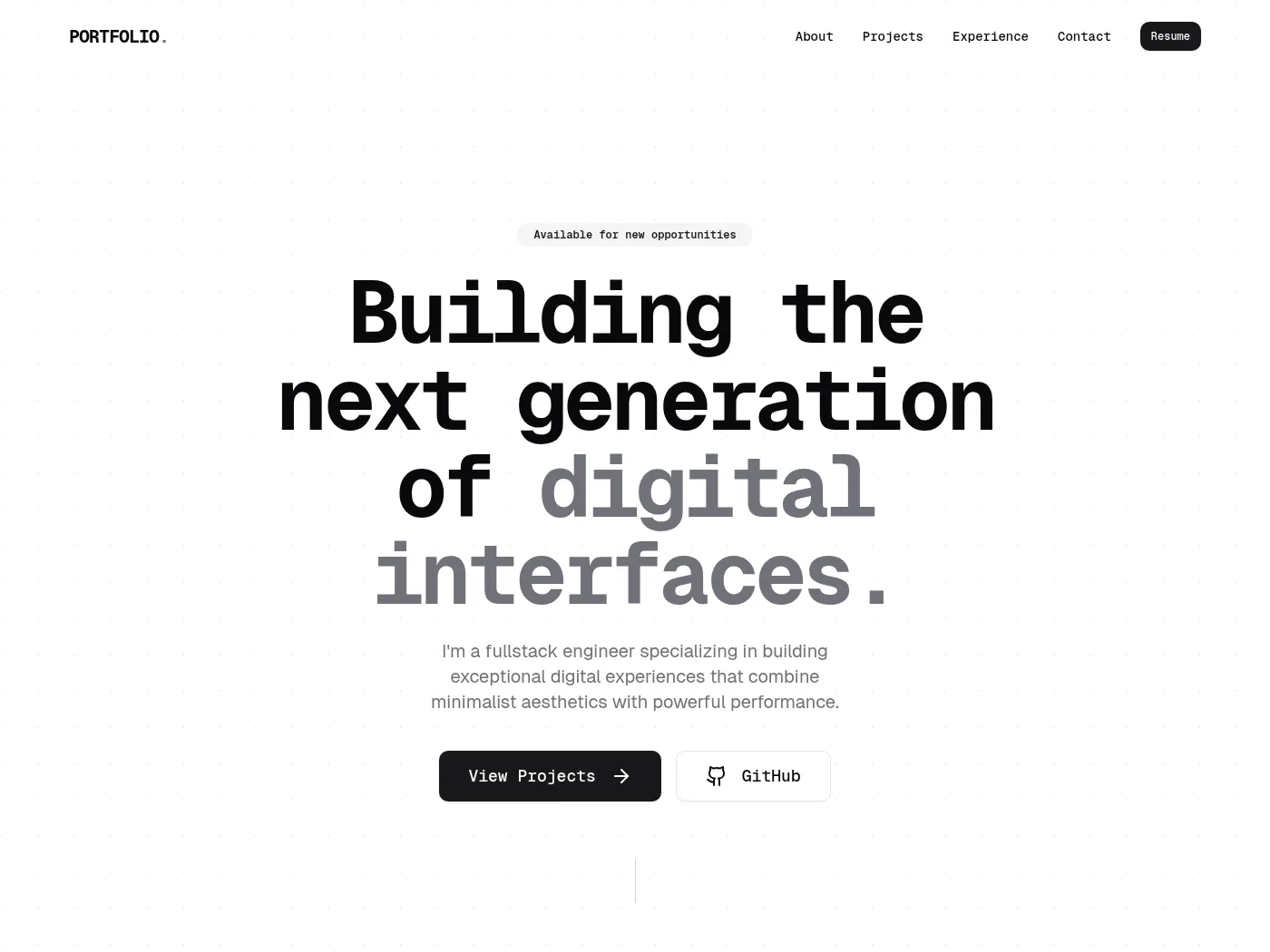 Personal Promo Site