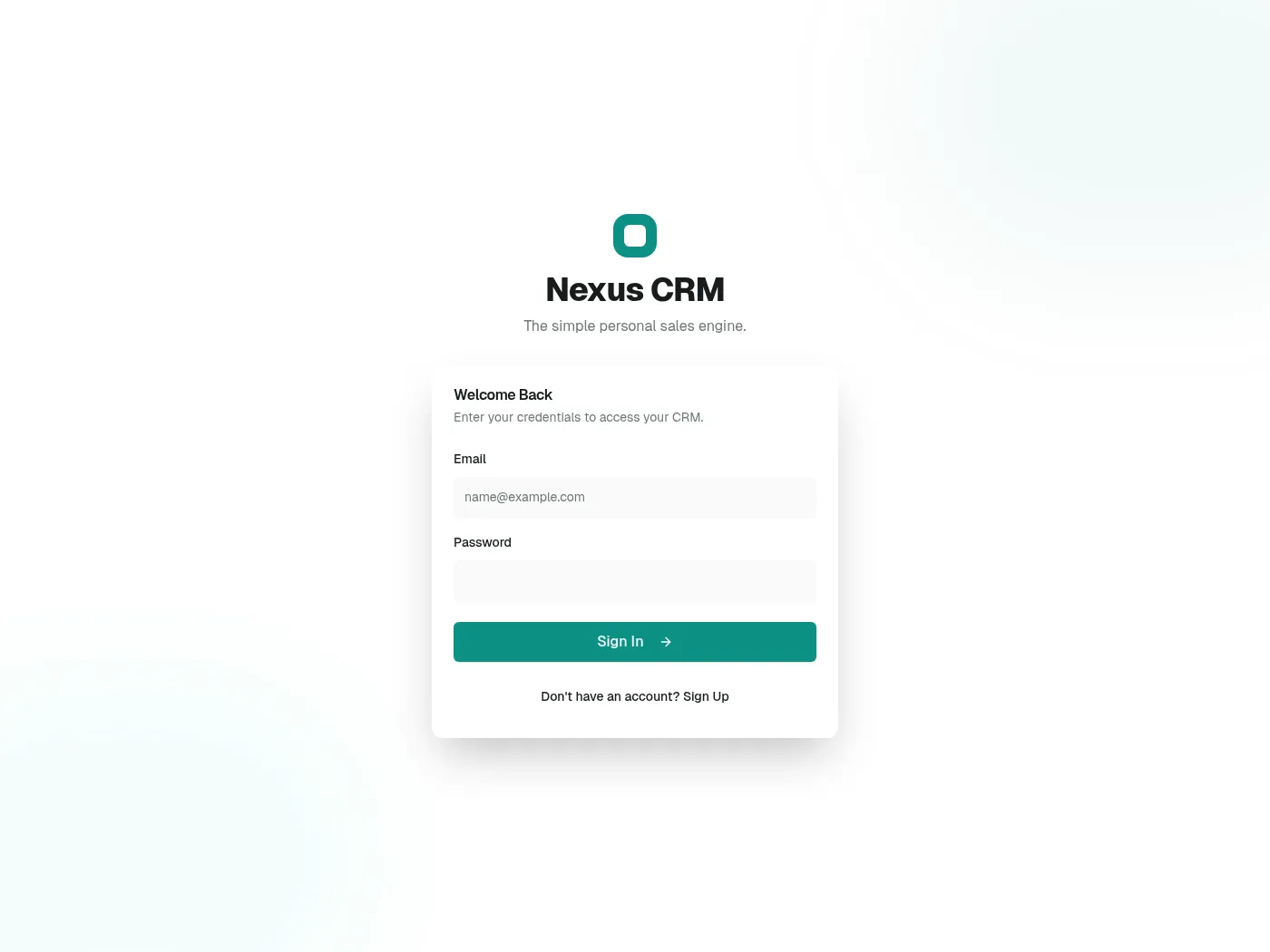 Personal Sales CRM