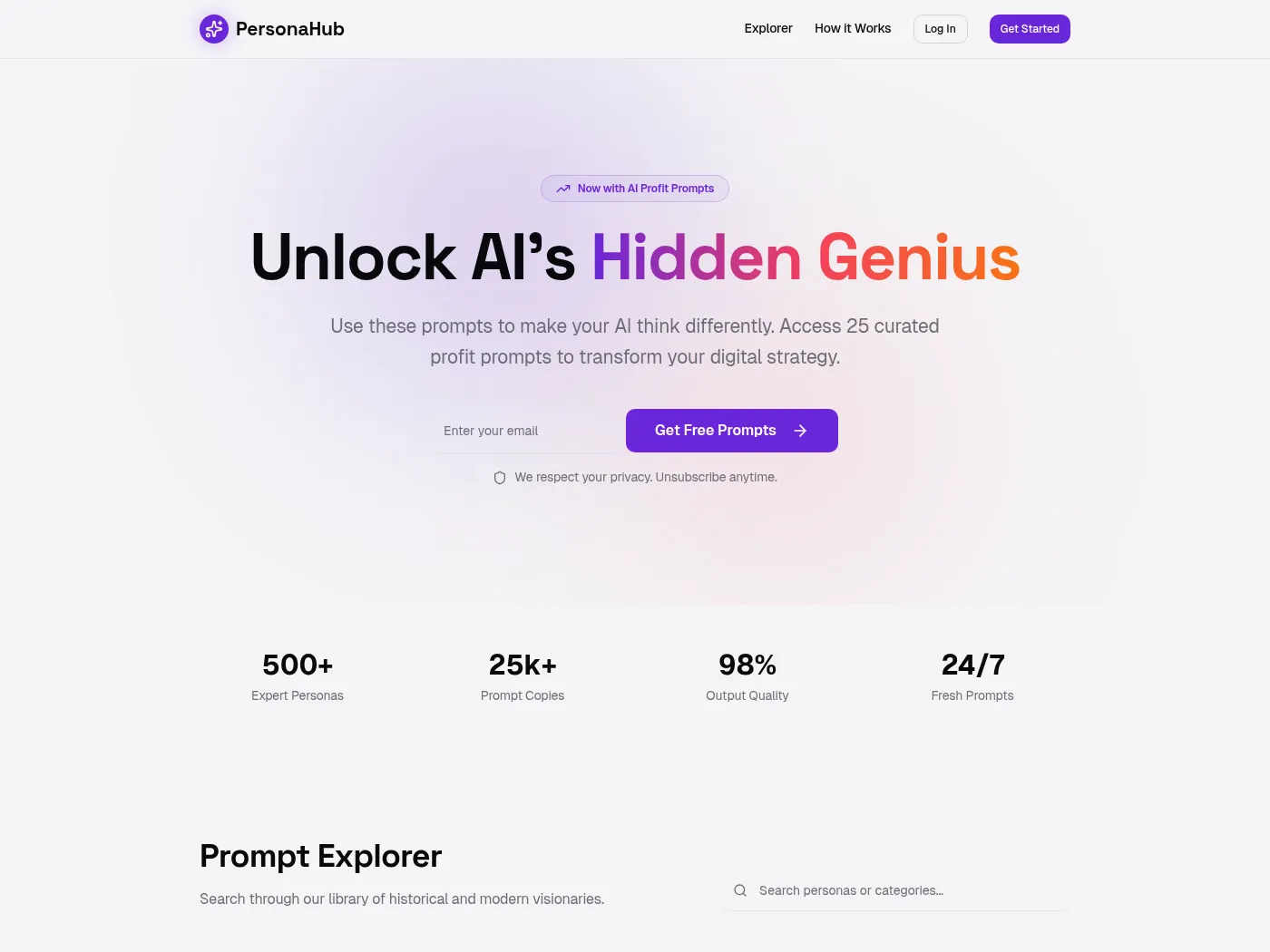 Personality Prompts Hub