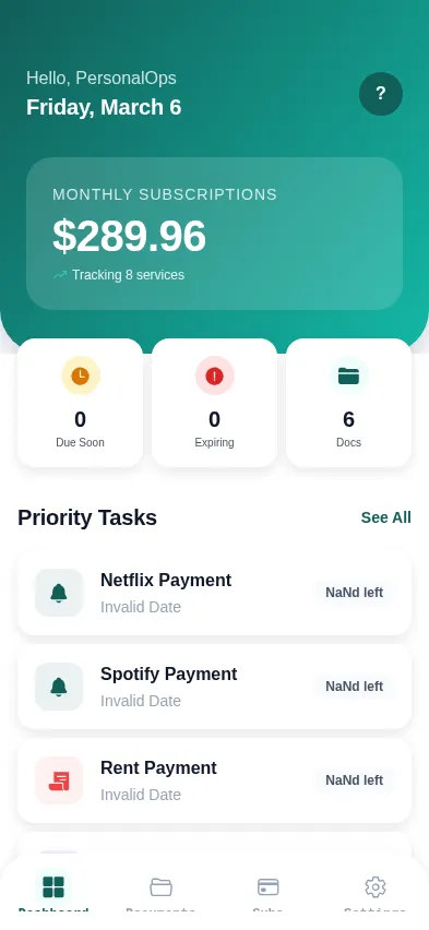 PersonalOps Assistant