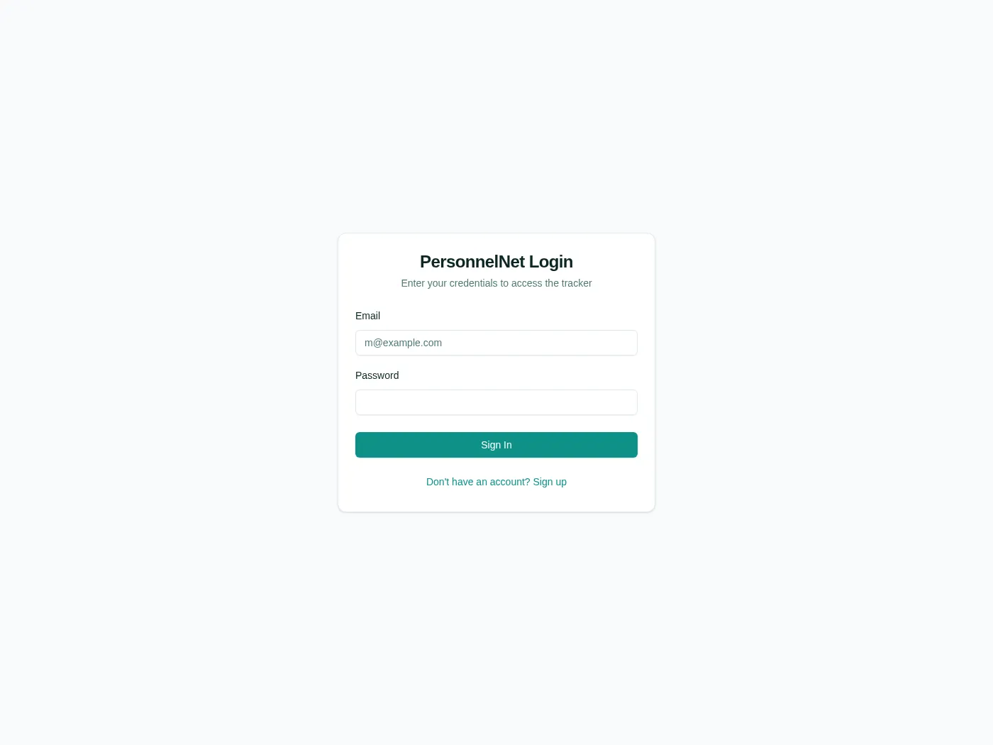 PersonnelNet Tracker