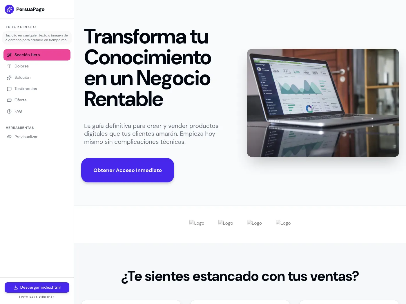 PersuaPage Builder