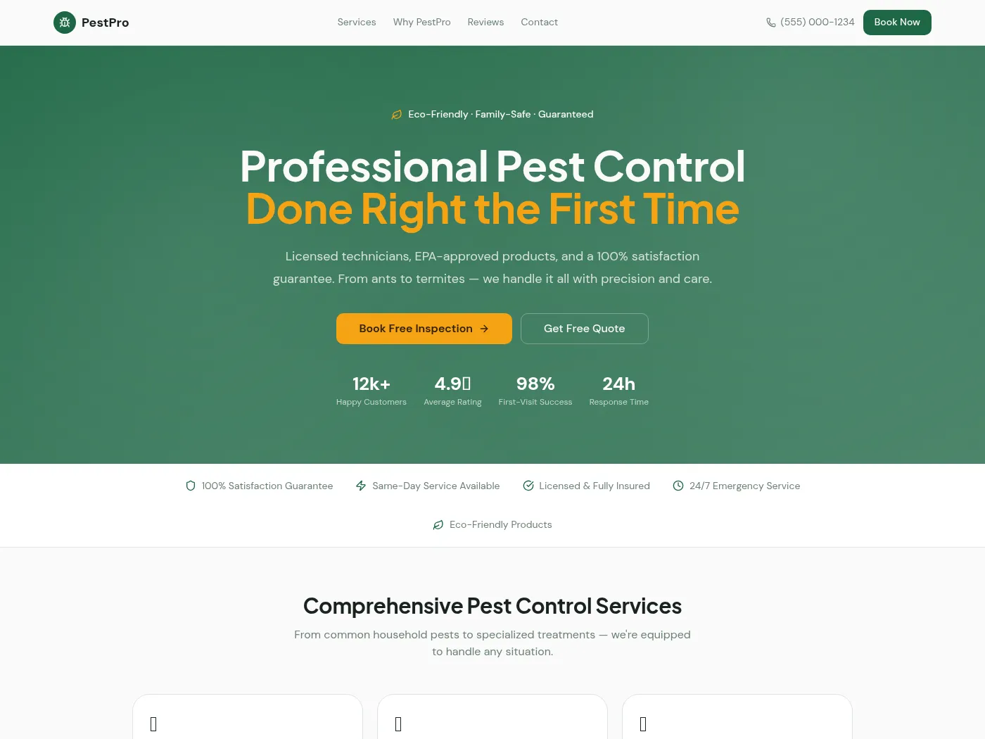 PestPro Booking Platform