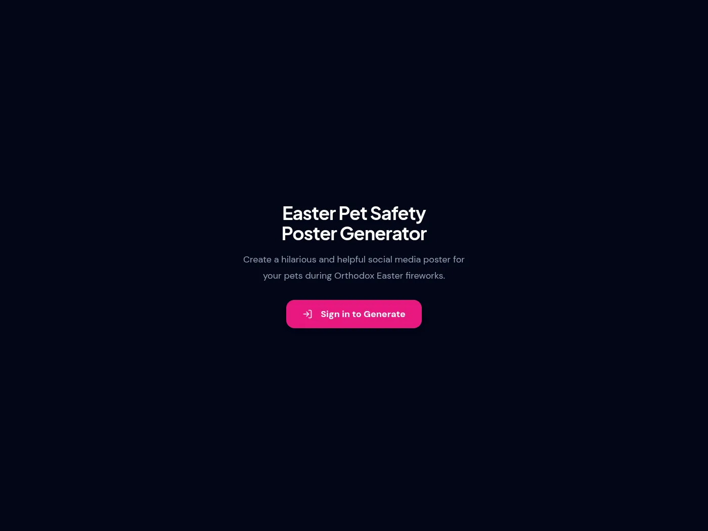 Easter Pet Safety Poster
