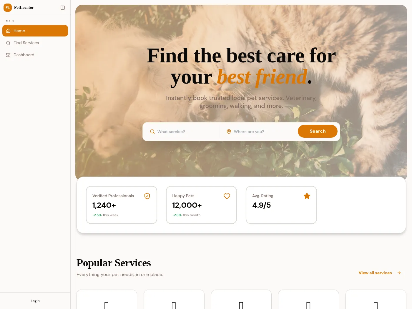 Pet Service Locator