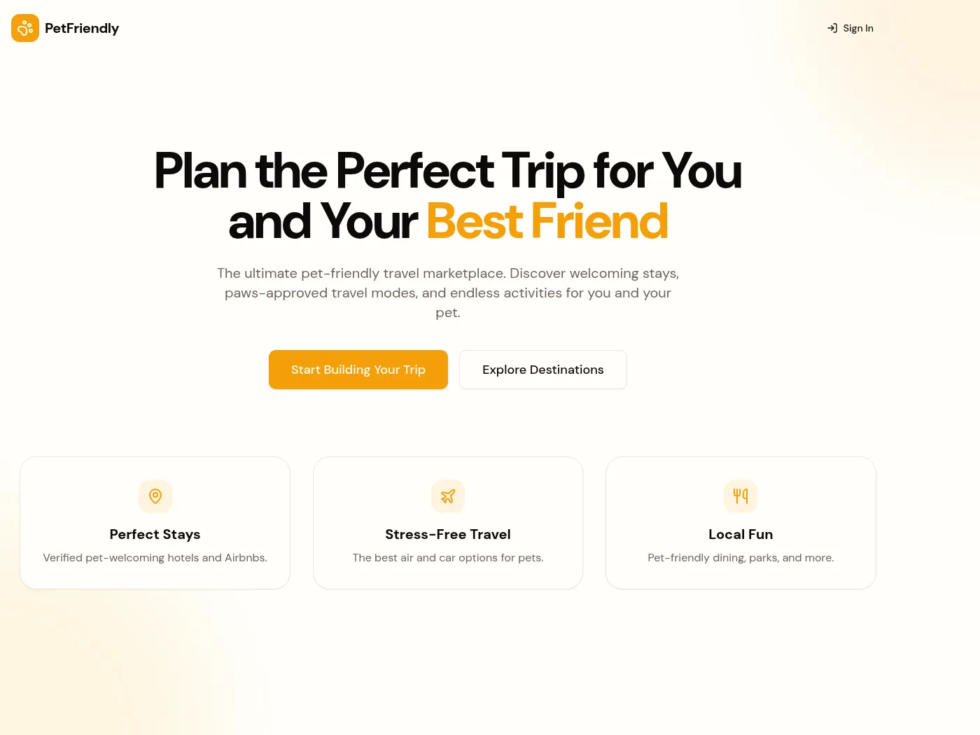 PetFriendly Trip Builder