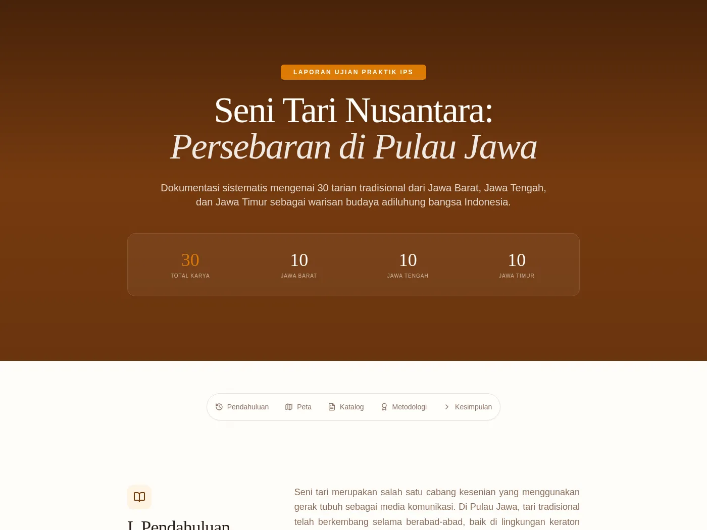 Laporan Peta Tari Jawa