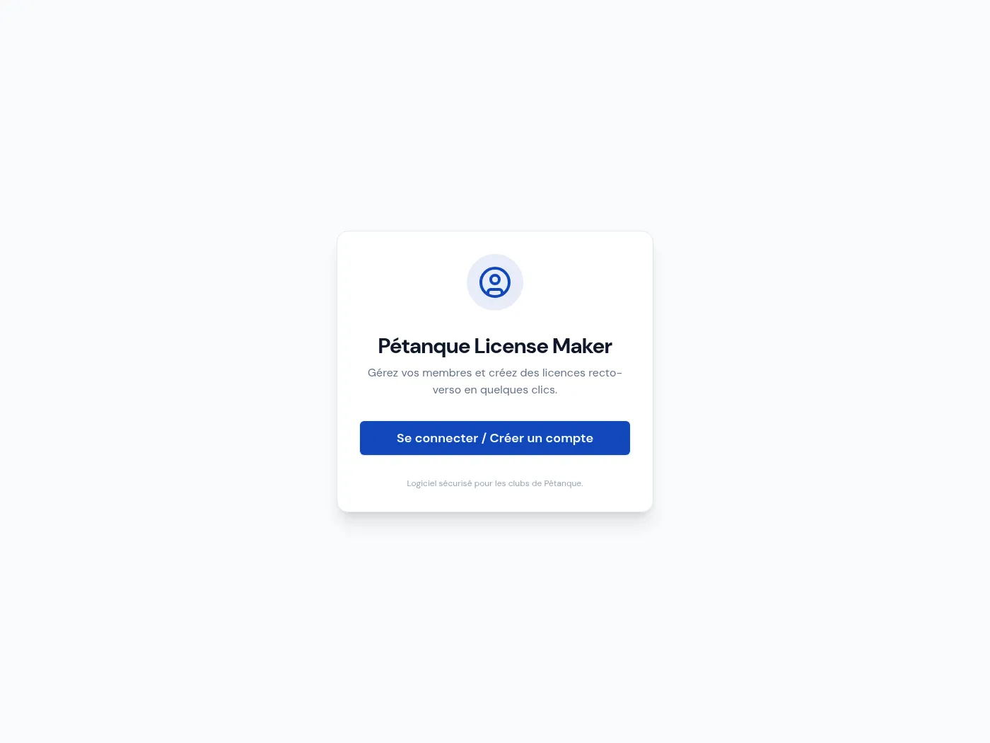 Pétanque License Maker