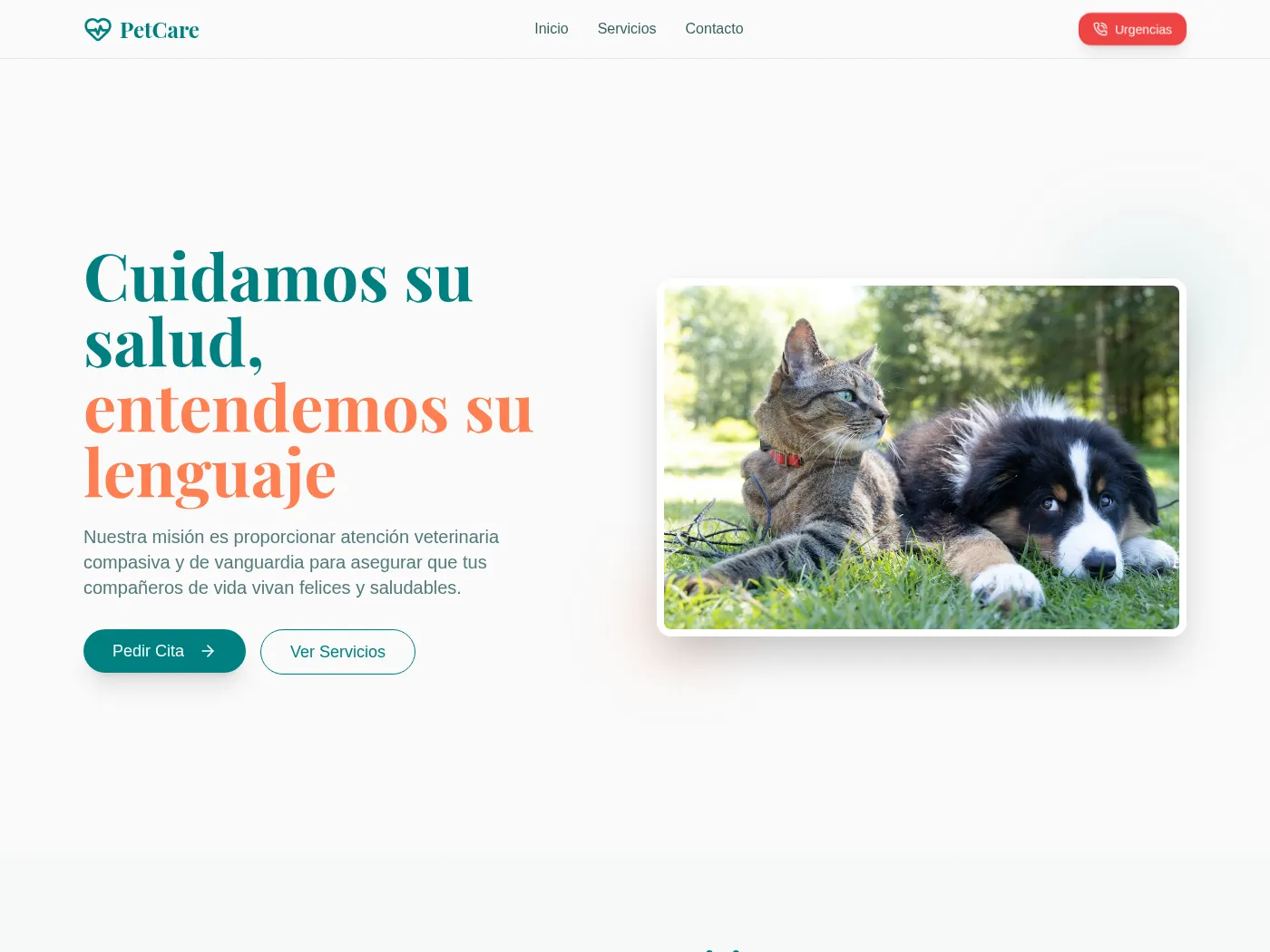 PetCare Landing Page