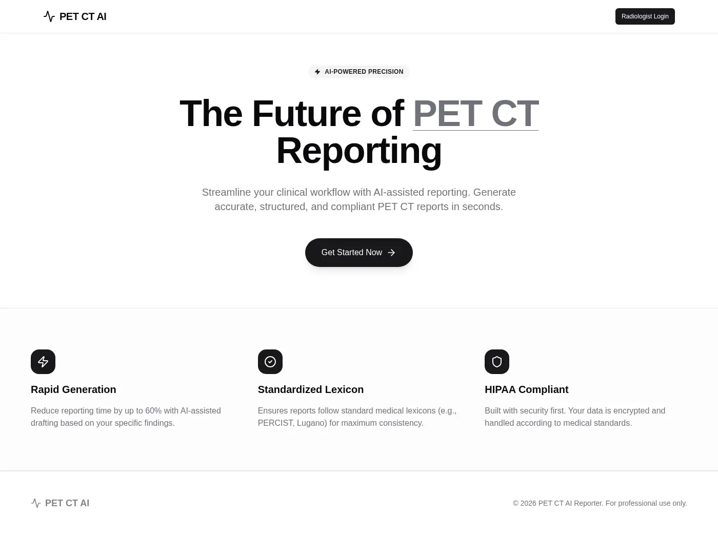 PET CT AI Reporter