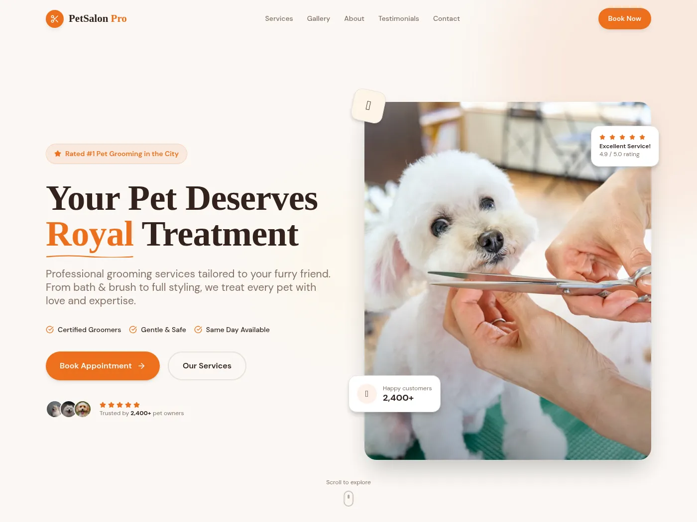 PetSalon Pro Website