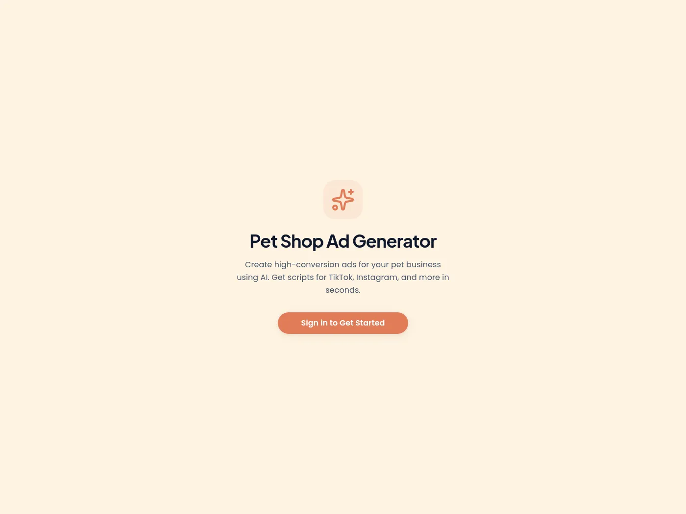 Pet Shop Ad Generator