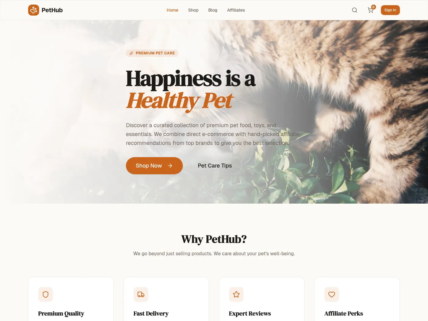 PetShop WooCommerce Hub
