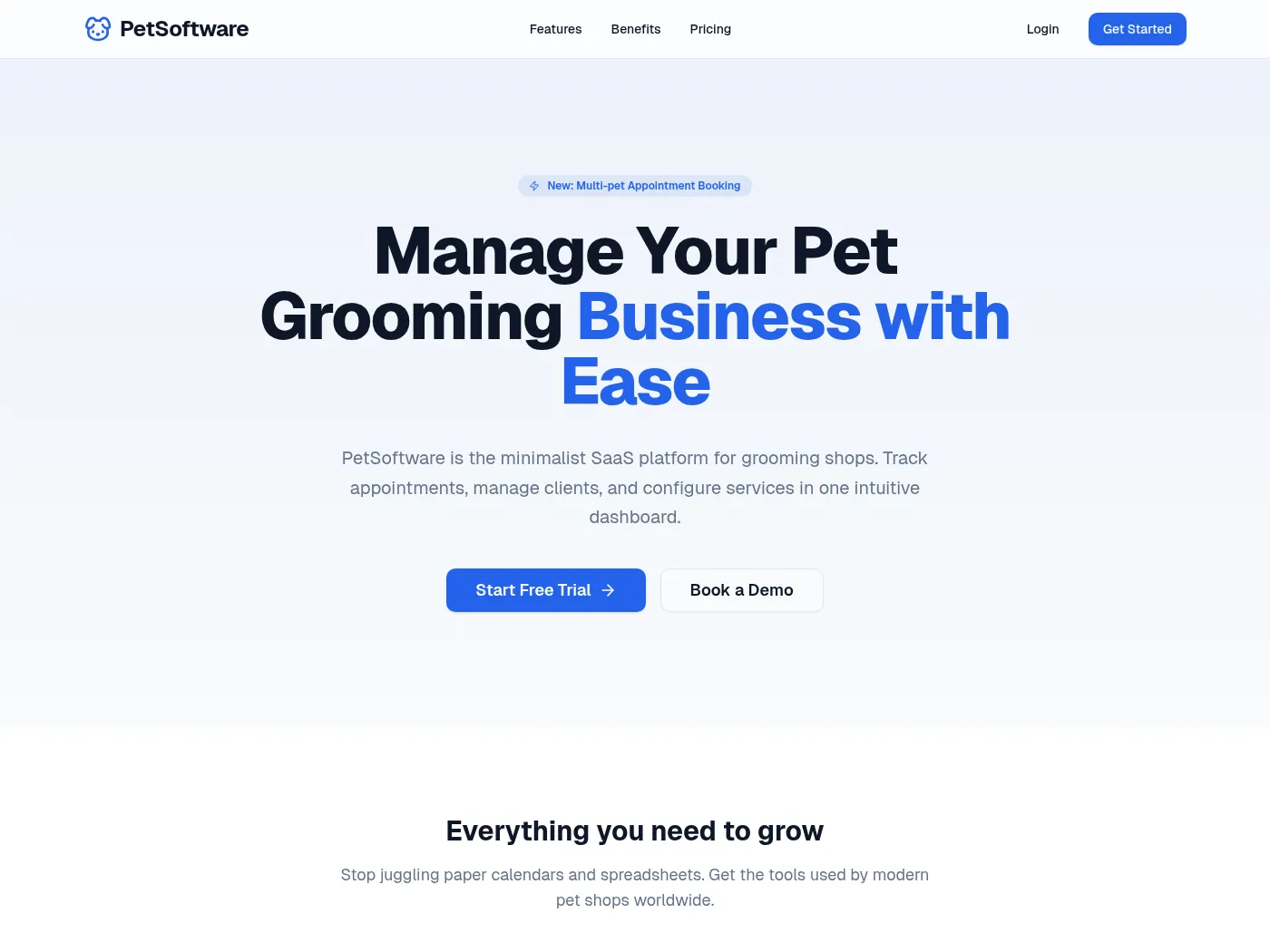 PetSoftware Grooming Manager