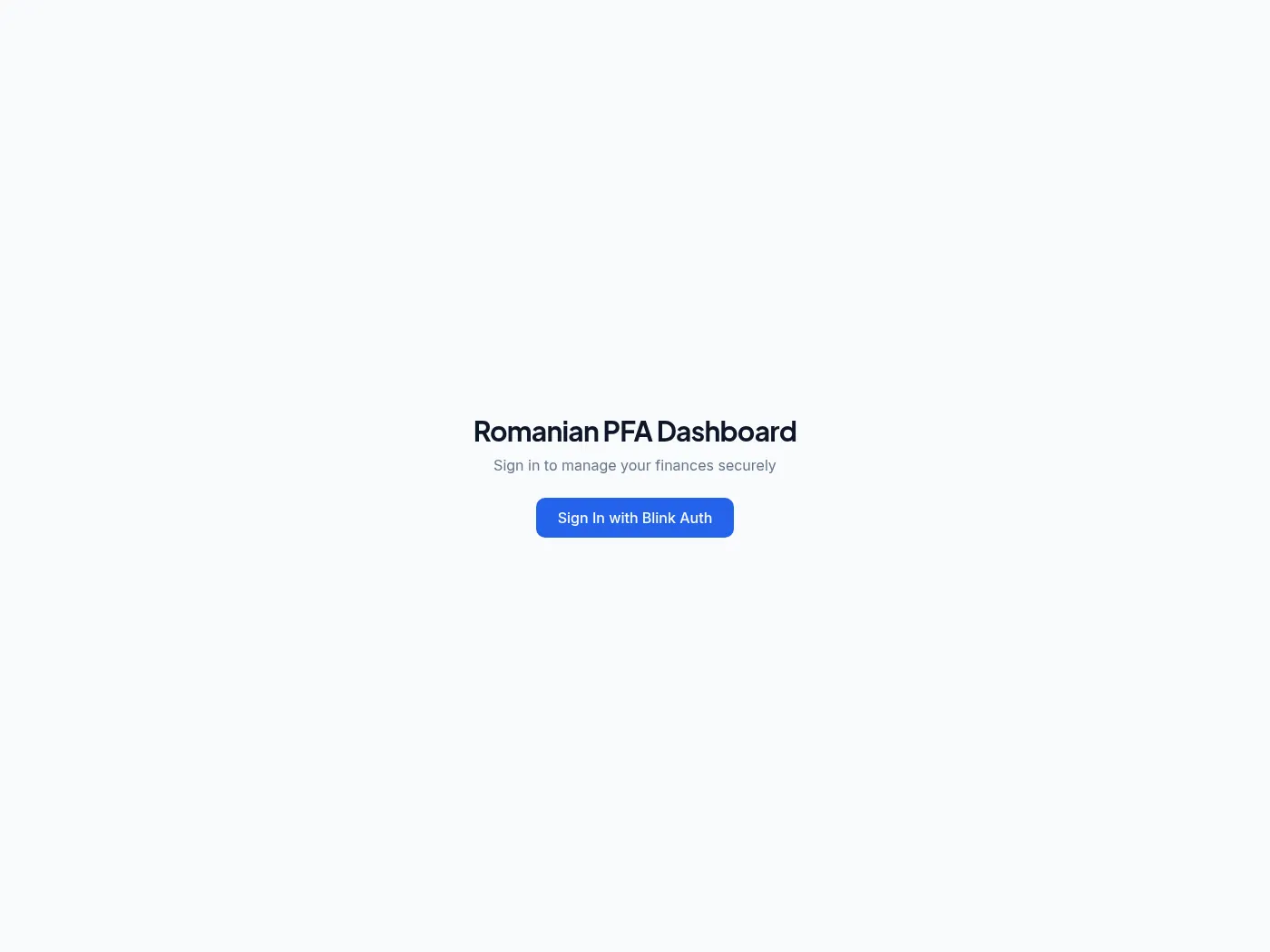 Romanian PFA Finance Dashboard