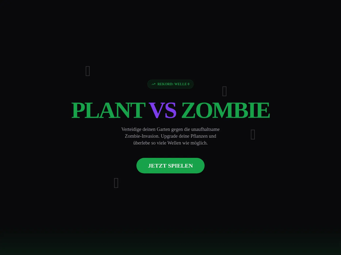 Pflanzen vs. Zombies Spiel