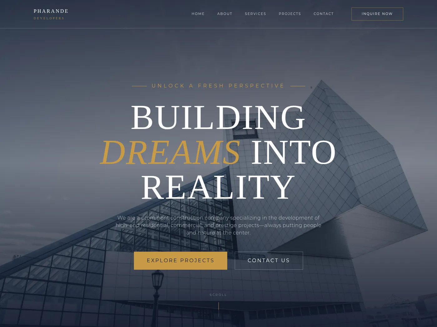 Pharande Developers Website