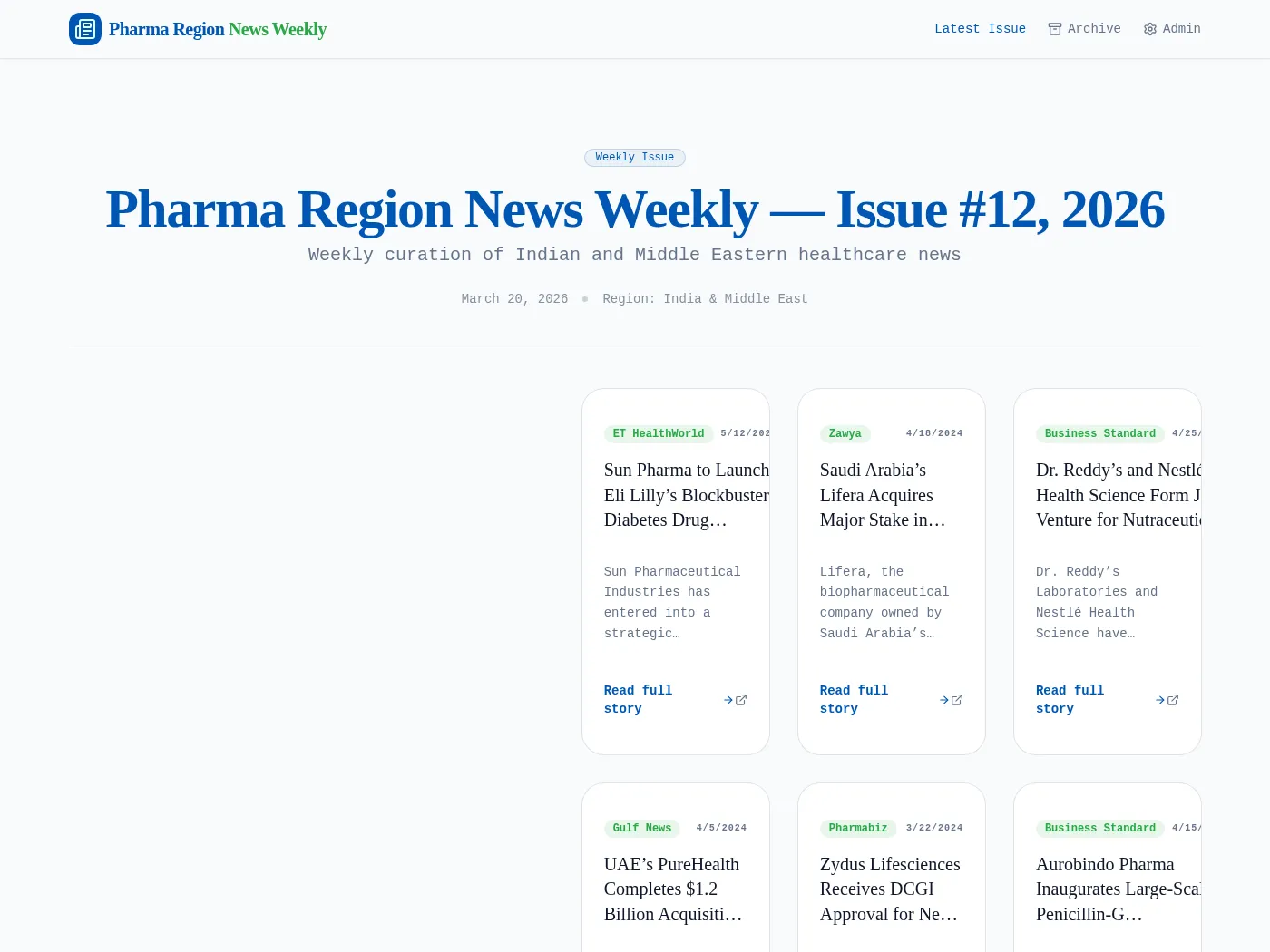 Pharma Region News Weekly