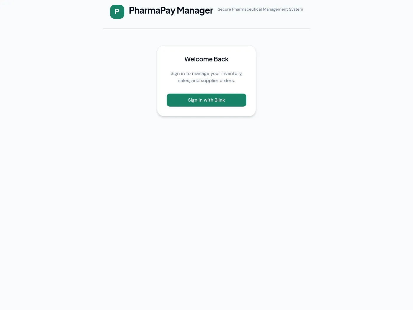 PharmaPay Manager