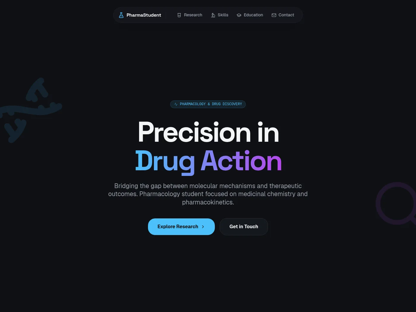 PharmaStudent Profile Site